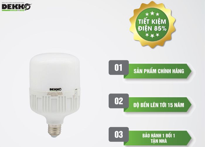 Bóng đèn led trụ 100w sáng tiết kiệm điện năng 90% so với đèn sợi đốt